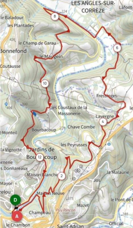 Parcours de randonnée et VTT à Tulle.